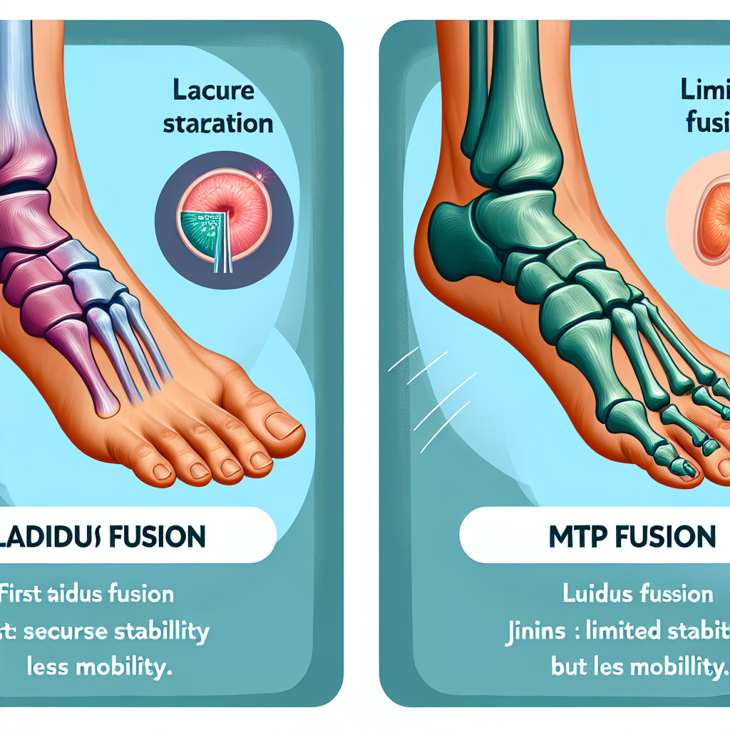 difference between Lapidus fusion and MTP fusion for bunion surgery fo